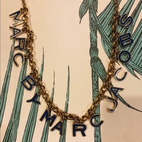 Marc By Marc Jacobs | Jewelry | Marc By Marc Jacobs Gold Blue Enamel ...